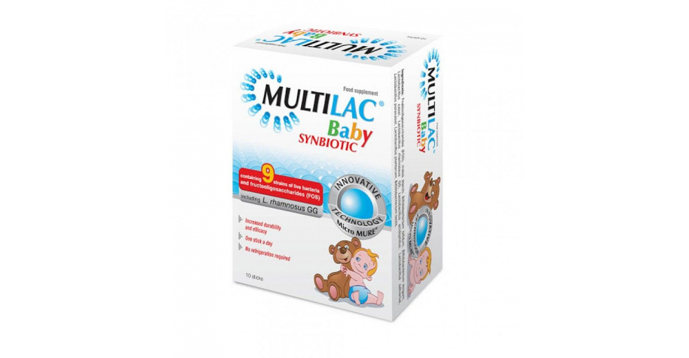 MULTILAC Baby Sinbiotik ќесички за деца, 10 ќесички :: ПЗУ Аптека Виа Фарм