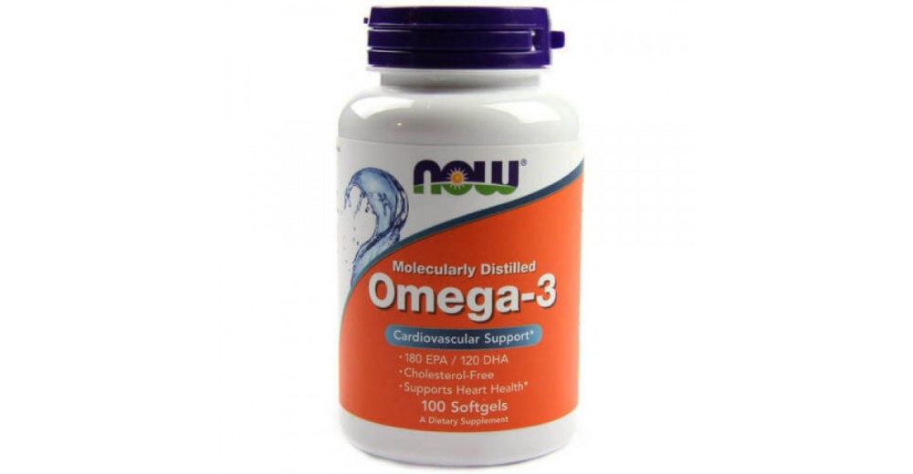 NOW Omega-3 1000 mg капсули за возрасни,100 капсули :: ПЗУ Аптека Виа Фарм