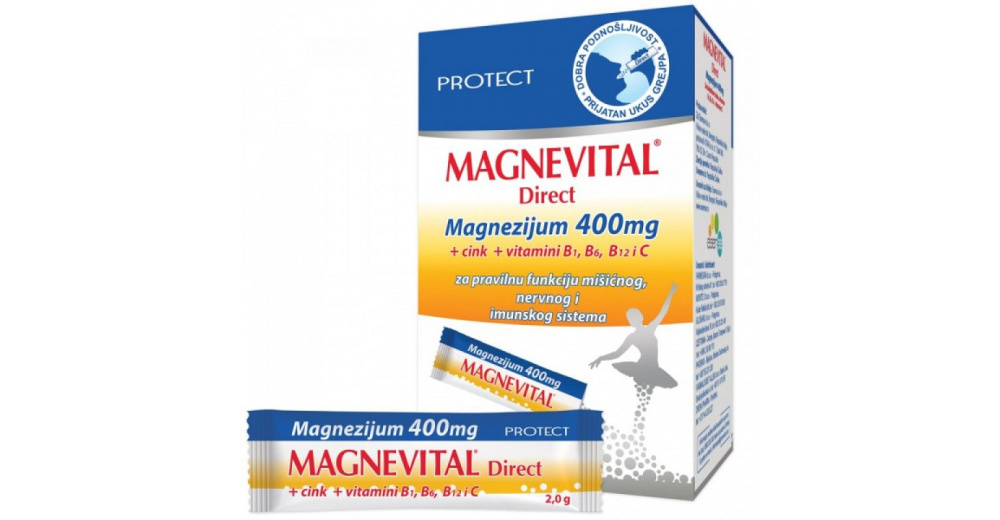 MAGNEVITAL Direct 400 mg magnezium+cink+vitamini B1,B6,B12+vitamin C ...