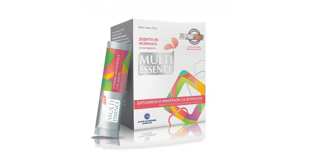 MULTI ESSENCE витамини и минерали кесички за возрасни, 30 ќесички ...