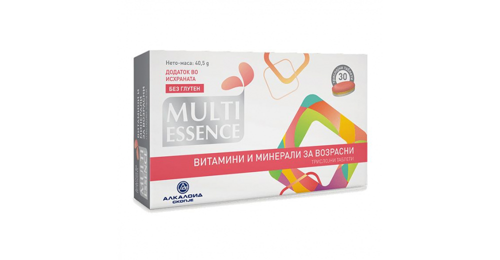 MULTI ESSENCE витамини и минерали таблети за возрасни, 30 таблети ...