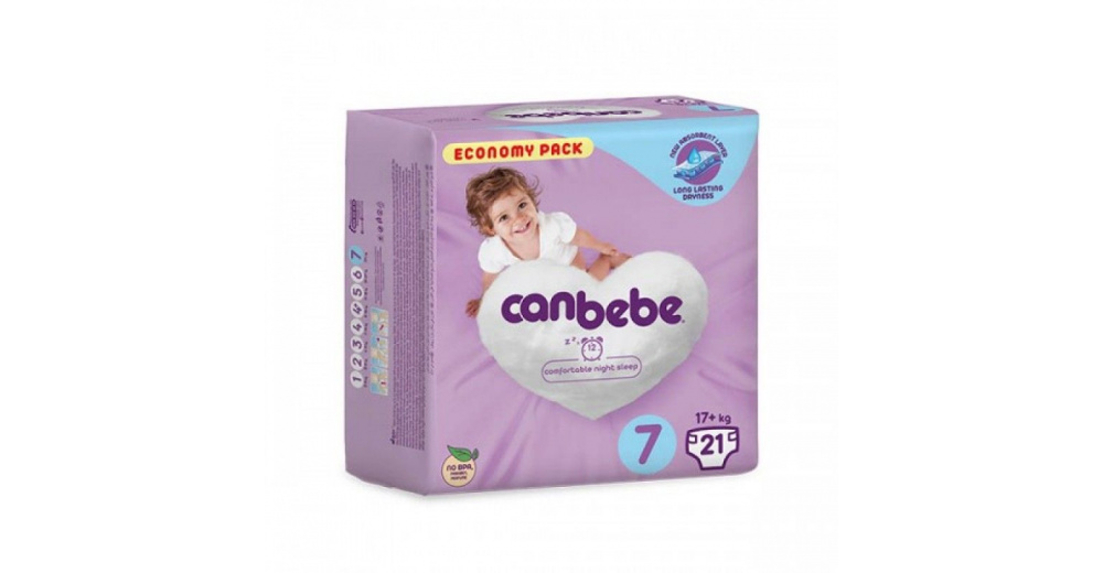 Canbebe бр.7 пелени 17+kg,21 пелени :: ПЗУ Аптека Виа Фарм