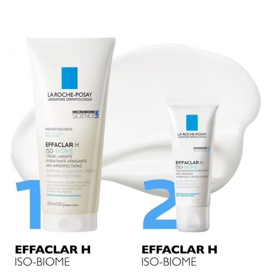 LA ROCHE-POSAY ПРОМО СЕТ EFFACLAR H ISO-BIOME крем за чистење 200ml ...