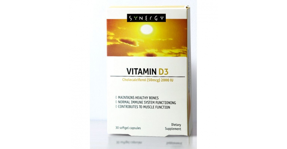 Synergy Vitamin D3 2000IU капсули за возрасни, 30 капсули 1+1 ГРАТИС ...
