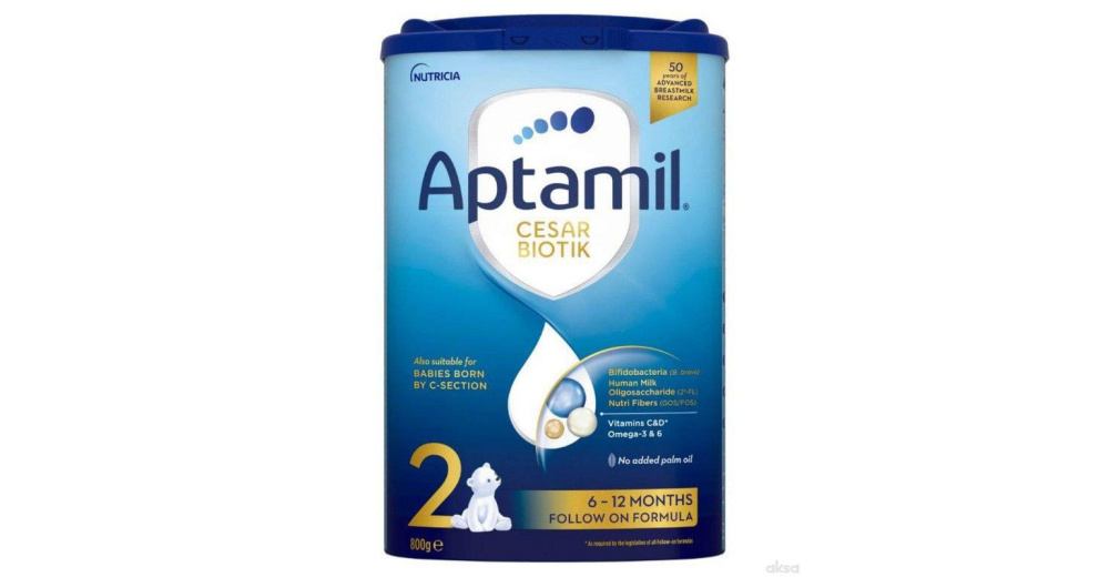Aptamil 2 CESAR BIOTIC 6-12 месеци 800g :: ПЗУ Аптека Виа Фарм