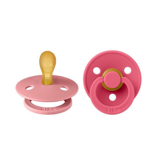 BIBS COLOUR PACIFIER Dusty Pink/Coral Латех цуцла лажливка 1 (0-6 ...
