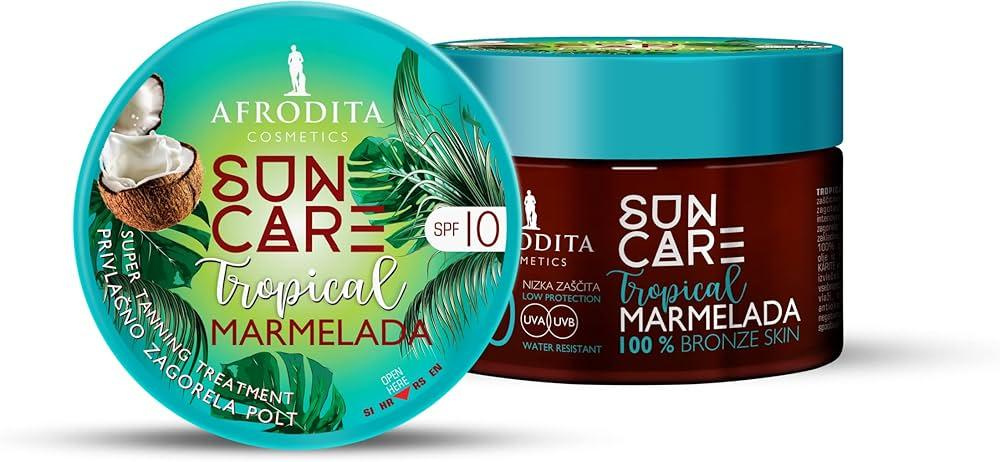 AFRODITA SUN CARE TROPICAL 100% BRONZE SKIN SPF10 MARMELADA Мармелад со ...